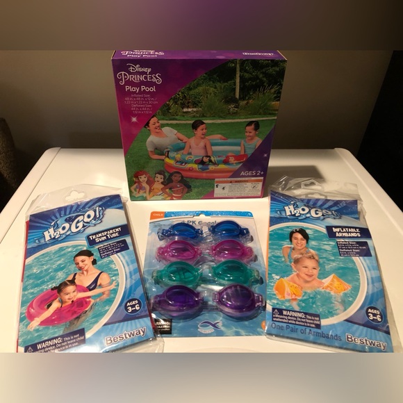 Swim | Nib Disney Princess Play Pool And Swim Kit 7 Piece Set | Poshmark